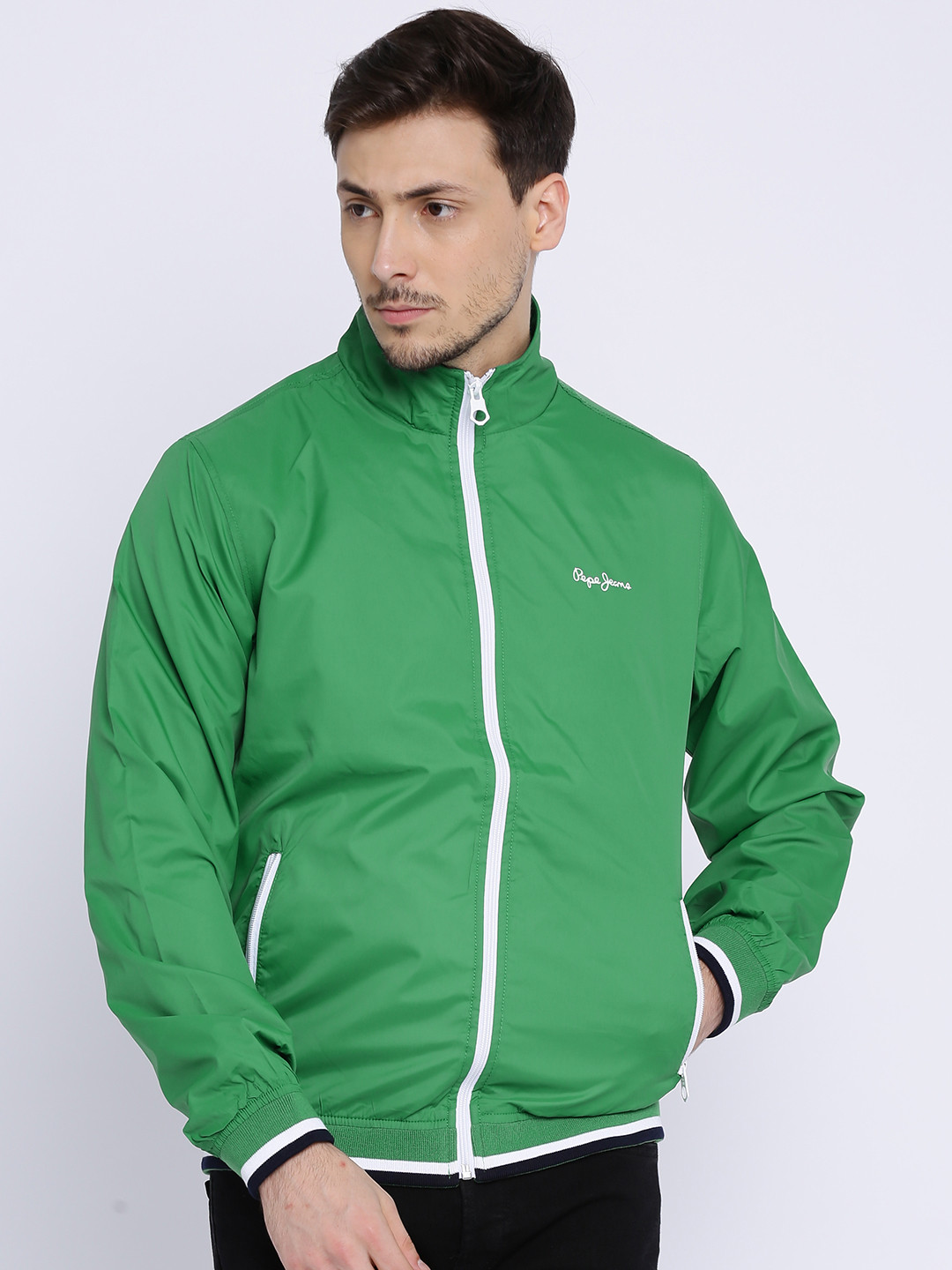 Buy Pepe Jeans Green Bomber Jacket - Jackets for Men 1633025 | Myntra