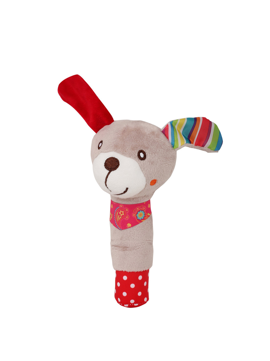 Buy Baby Moo Kids Grey & Red Soft Handheld Rattle - Learning And ...