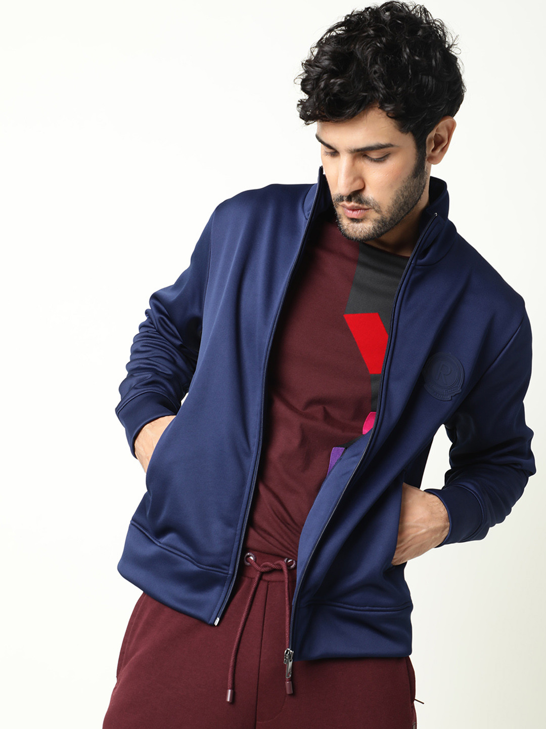 Buy RARE RABBIT Men Blue Sporty Jacket - Jackets for Men 16348516 | Myntra