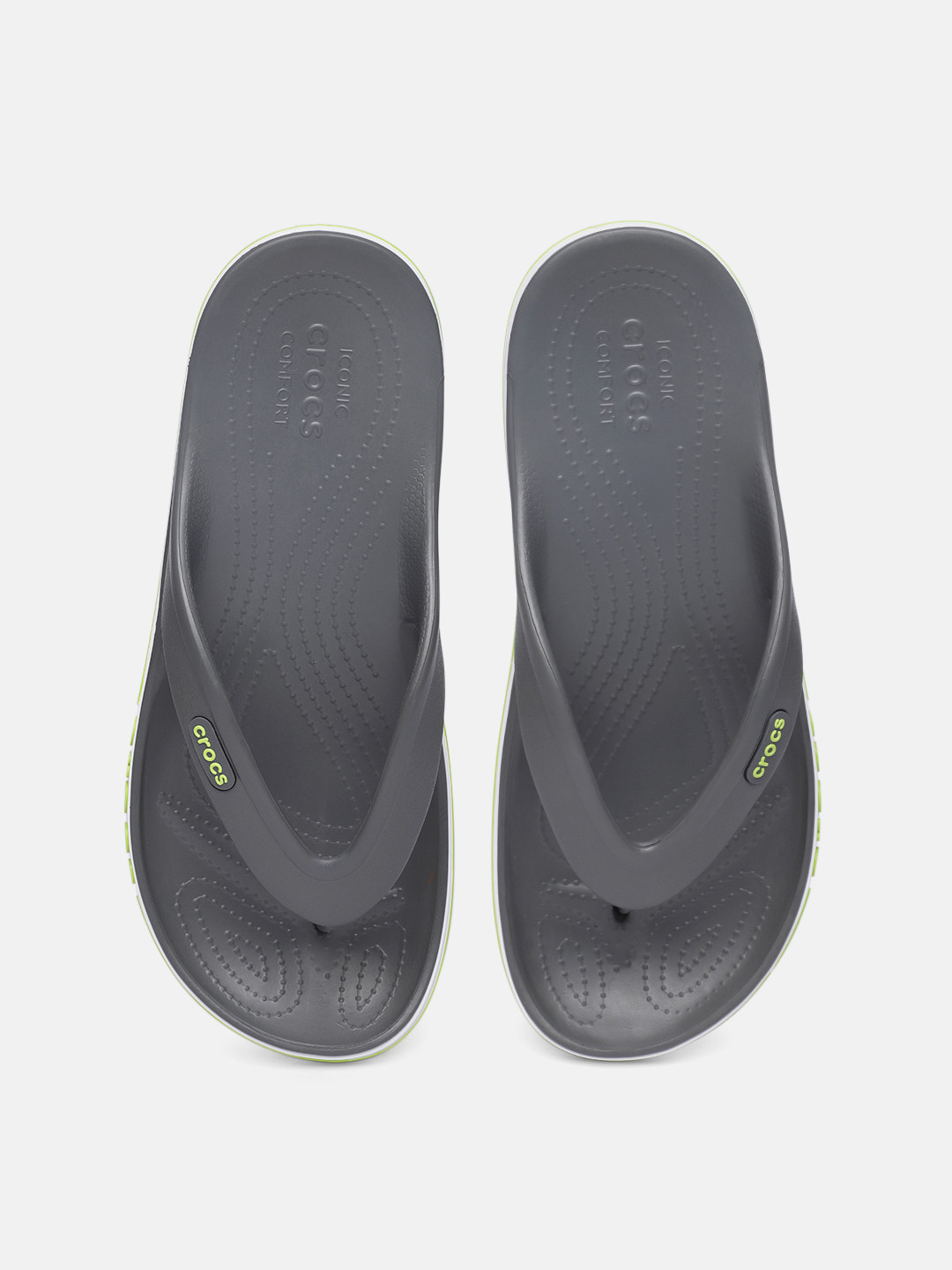 Buy Crocs Unisex Slate Grey Solid Bayaband Croslite Thong Flip Flops ...