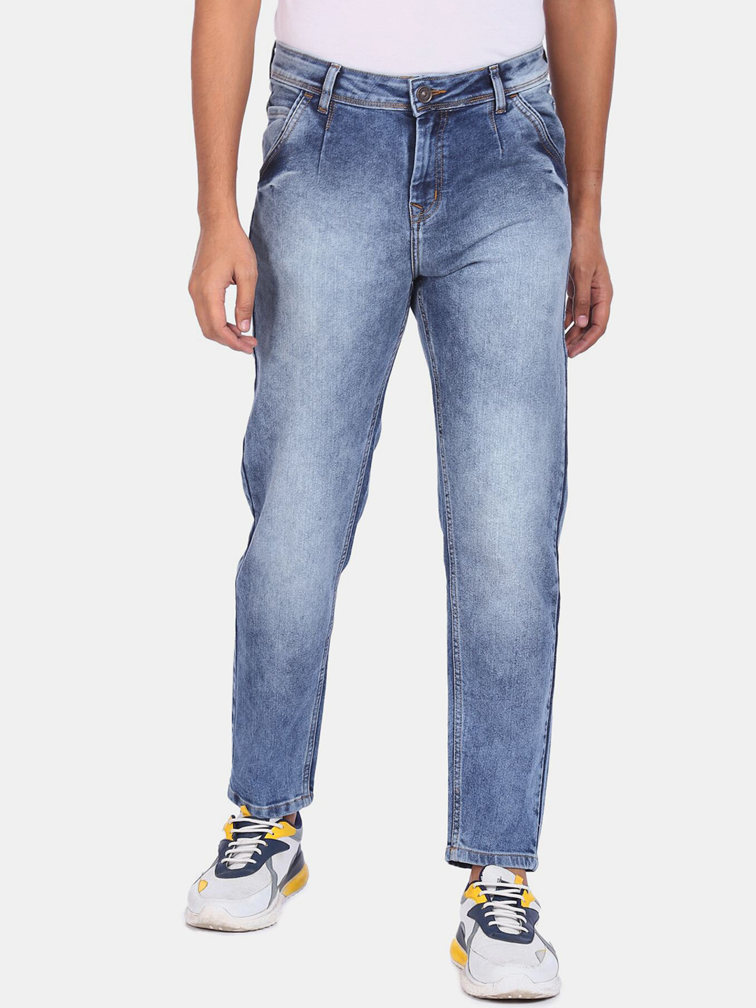 Buy Colt Men Blue Heavy Fade Regular Fit Jeans - Jeans for Men 16353306 ...