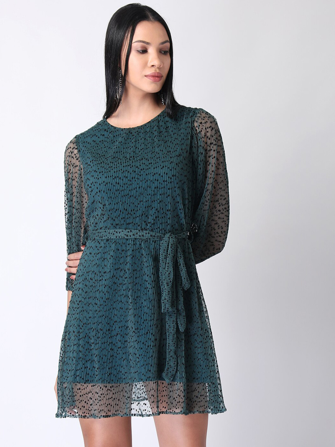 Buy FabAlley Blue Net Dress - Dresses for Women 16366506 | Myntra