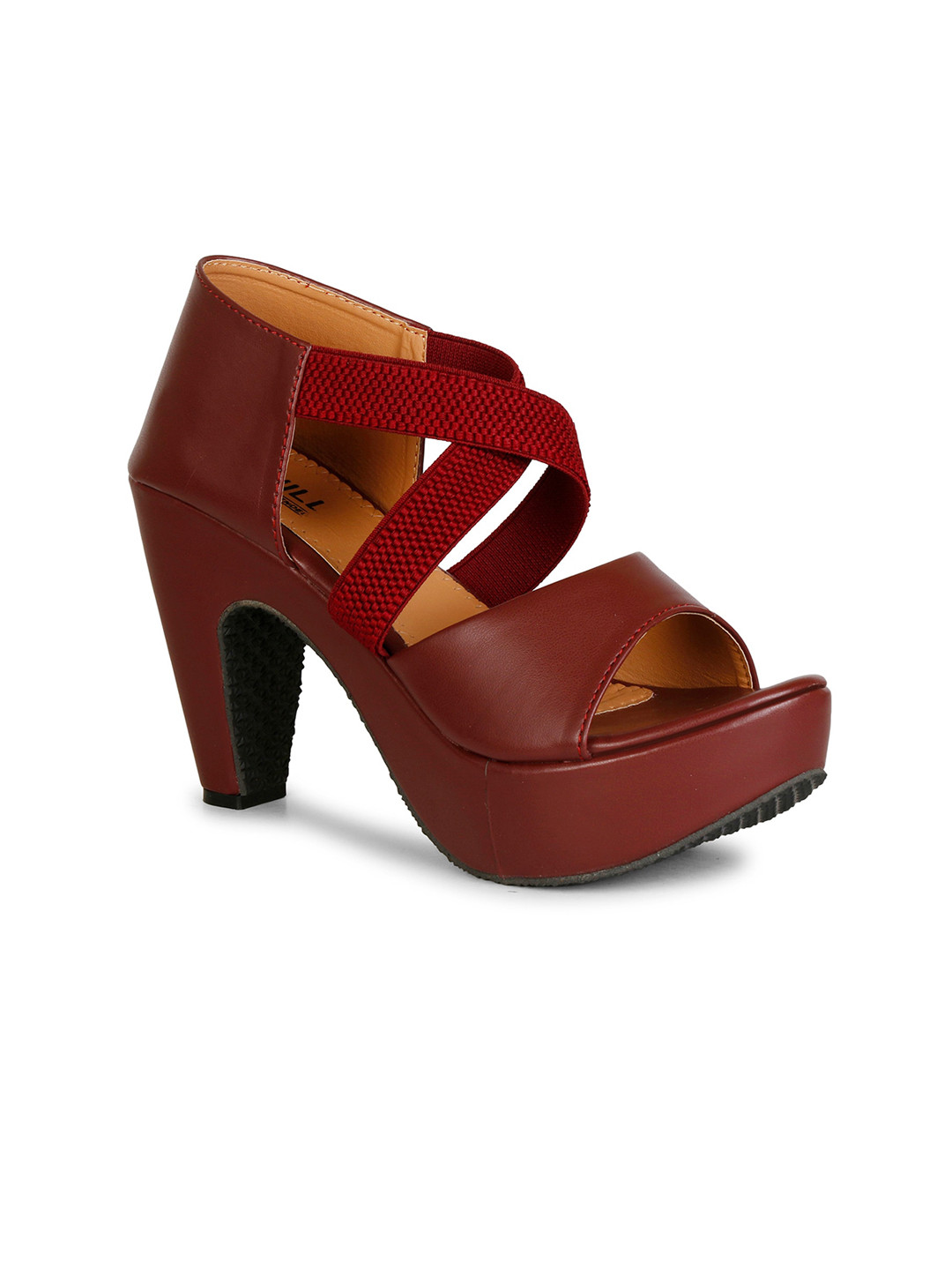 Buy Denill Women Maroon Platform Sandals - Heels for Women 16367120 ...