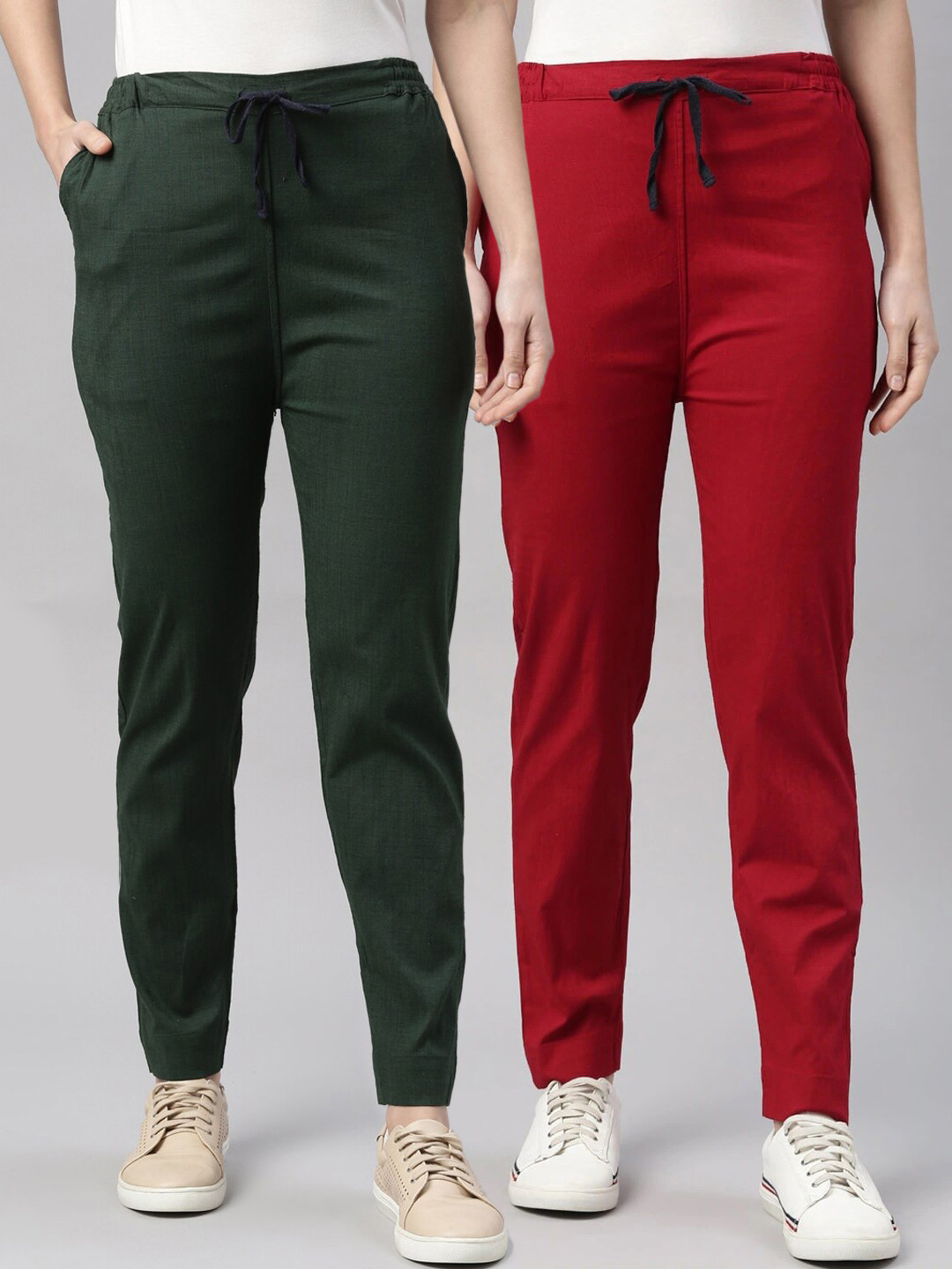 Buy Kryptic Women Pack Of 2 Trousers - Trousers for Women 16369846 | Myntra