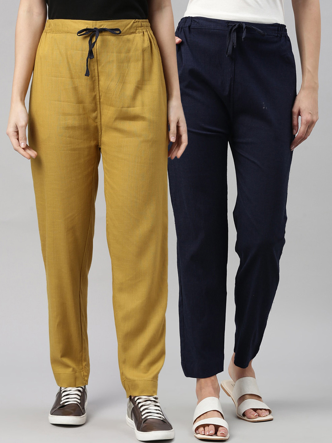 Buy Kryptic Women Pack Of 2 Trousers - Trousers for Women 16369886 | Myntra