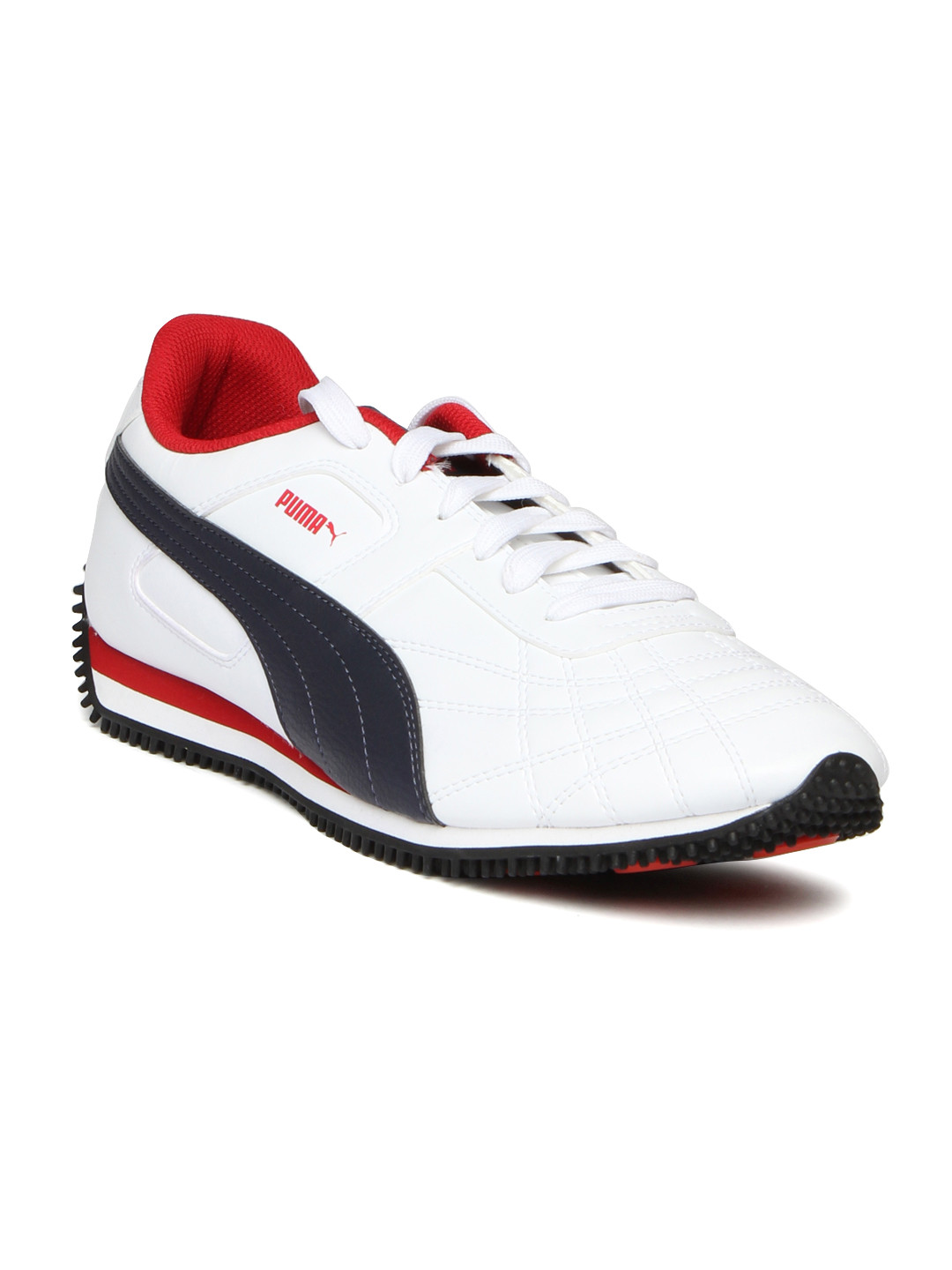 Buy Puma Men White Solid Regular Sneakers - Casual Shoes for Men ...