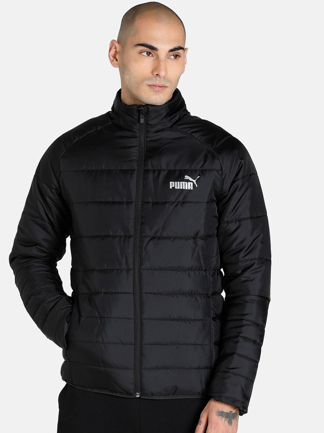 Buy Puma Men Black Lightweight Padded Jacket - Jackets for Men 16373036 ...