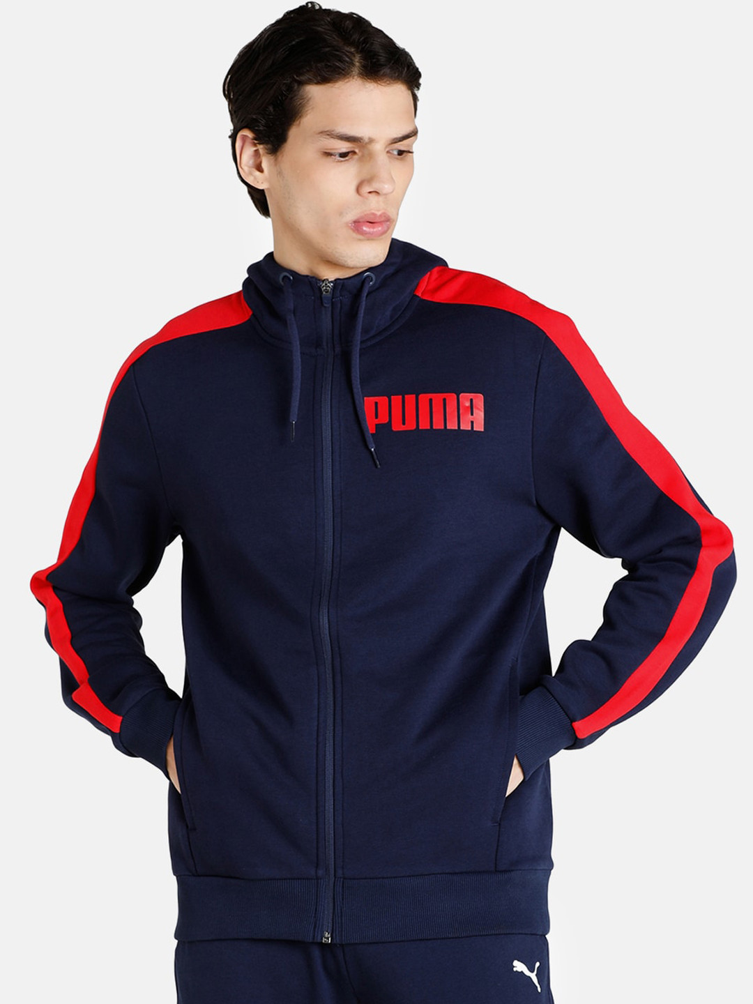 Buy Puma Men Blue Red Open Front Jacket - Jackets for Men 16373038 | Myntra