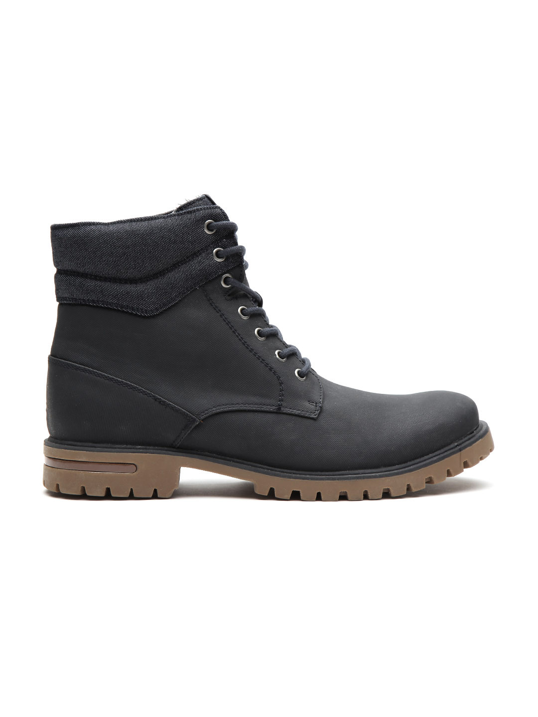 Buy Call It Spring Men Black Solid High Top Flat Boots - Boots for Men ...