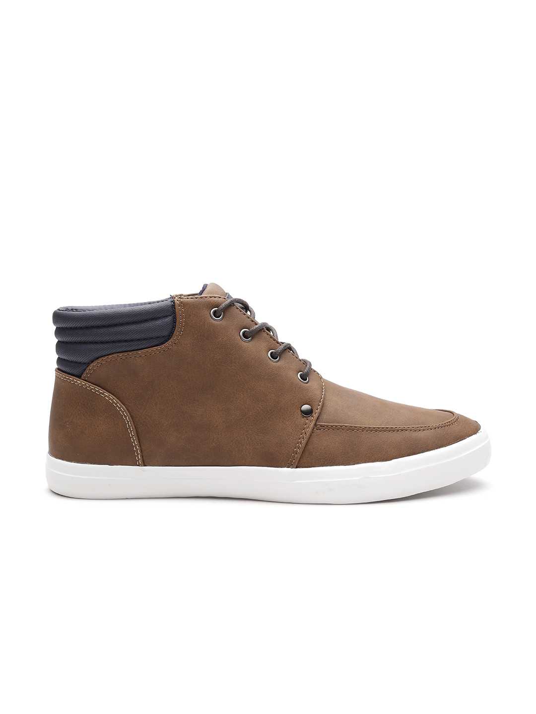 Buy Call It Spring Men Brown Solid Mid Top Casual Shoes - Casual Shoes ...