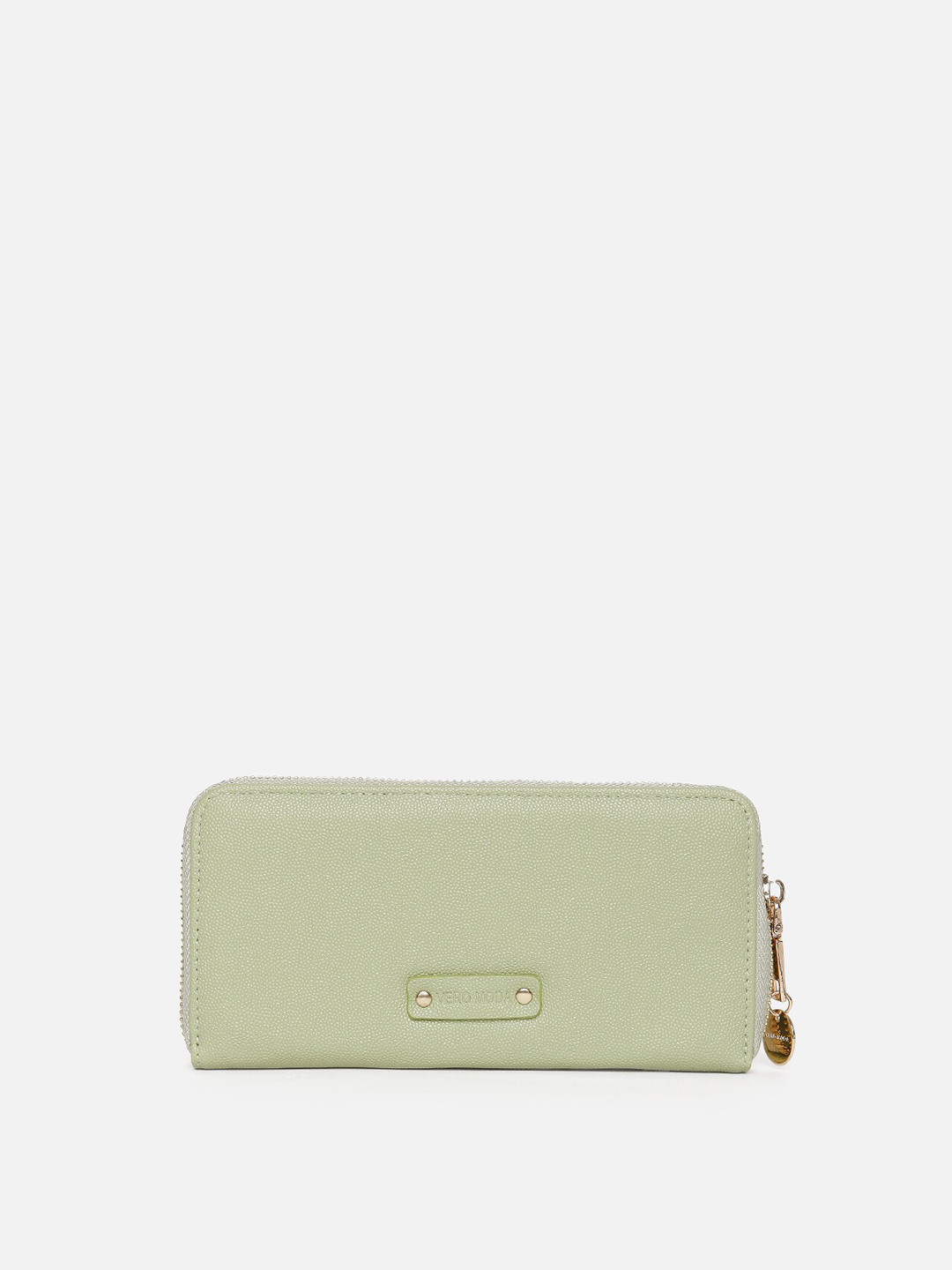 Buy Vero Moda Women Green Textured Zip Around Wallet - Wallets for ...