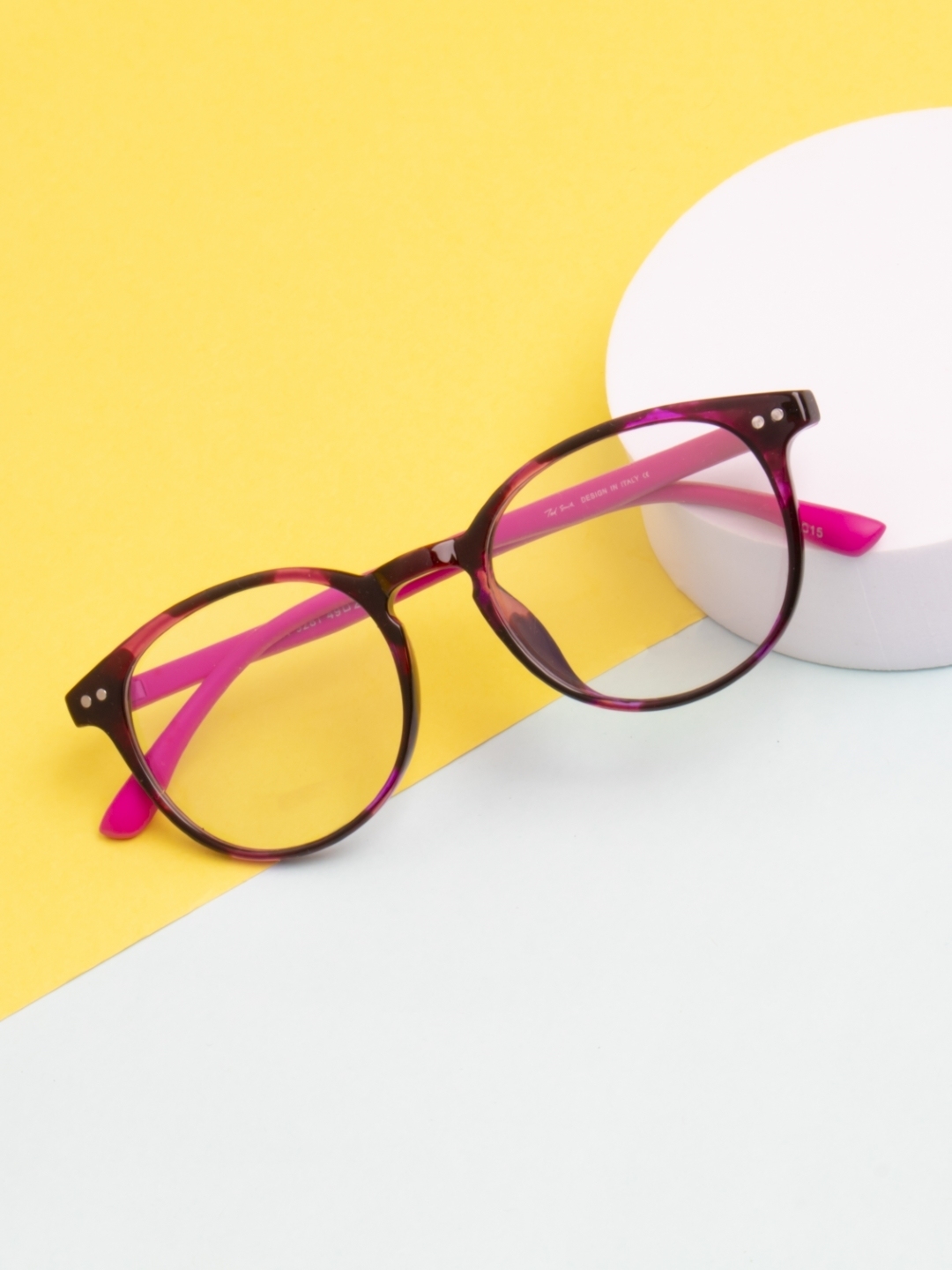 Buy Ted Smith Adult Purple And Pink Full Rim Round Frames Eyeglasses Frames For Unisex 16401340