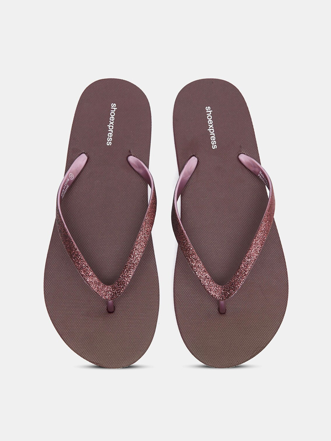 Buy Shoexpress Women Maroon Rubber Thong Flip Flops - Flip Flops for ...
