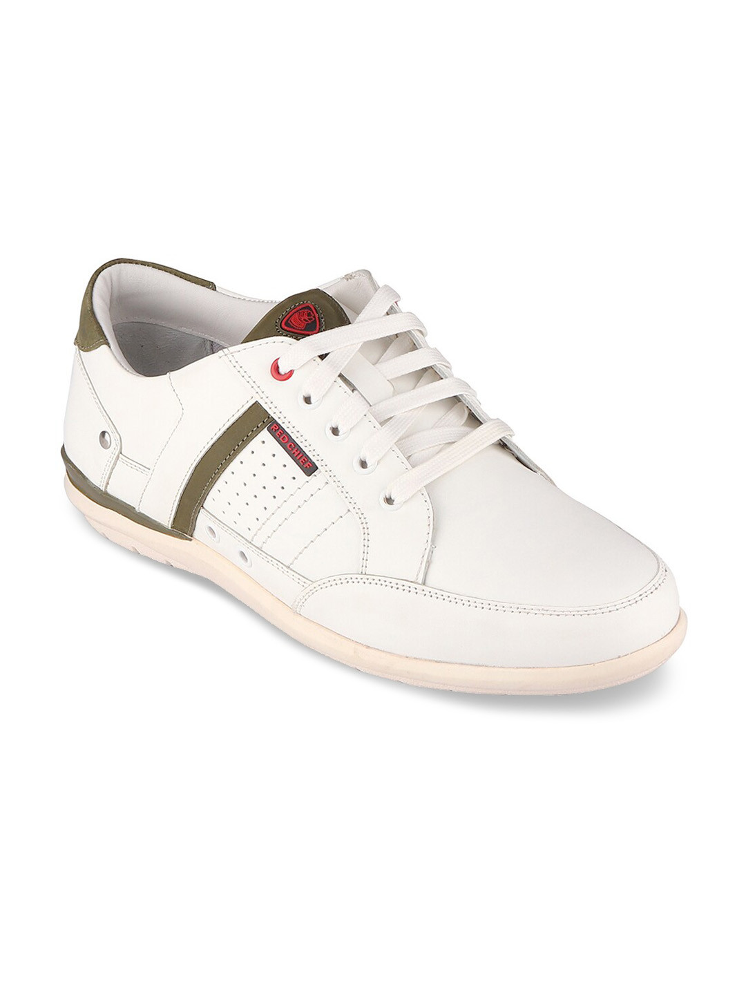 Buy Red Chief Men Off White Colourblocked Leather Sneakers - Casual ...