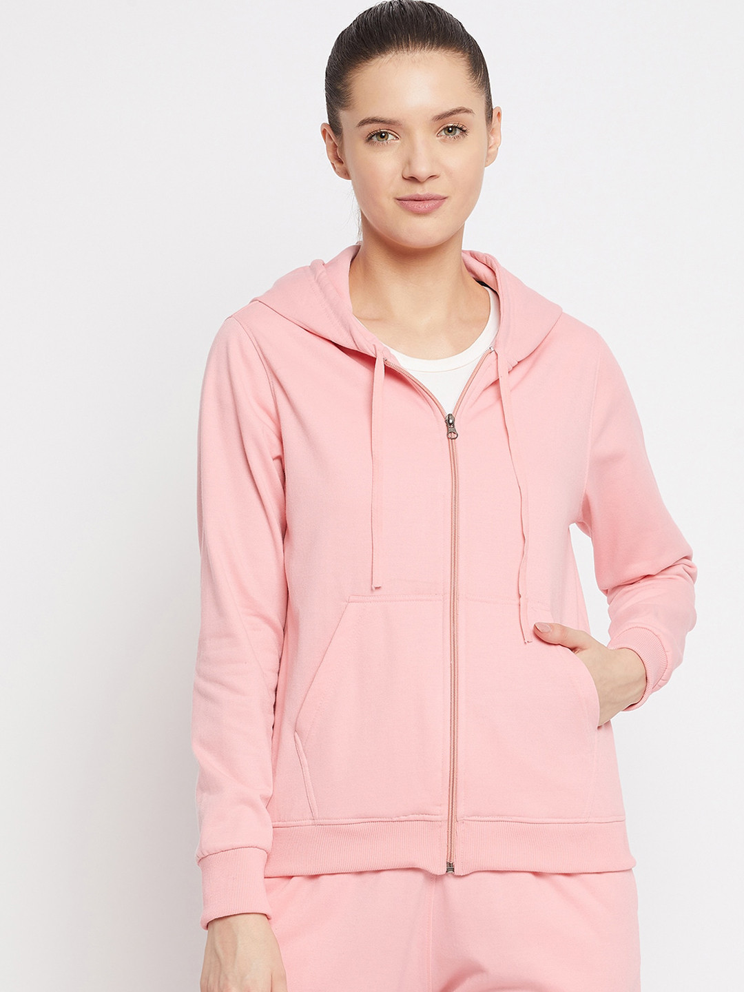 Buy FRENCH FLEXIOUS Women Pink Solid Relaxed Fit Tracksuit - Tracksuits ...