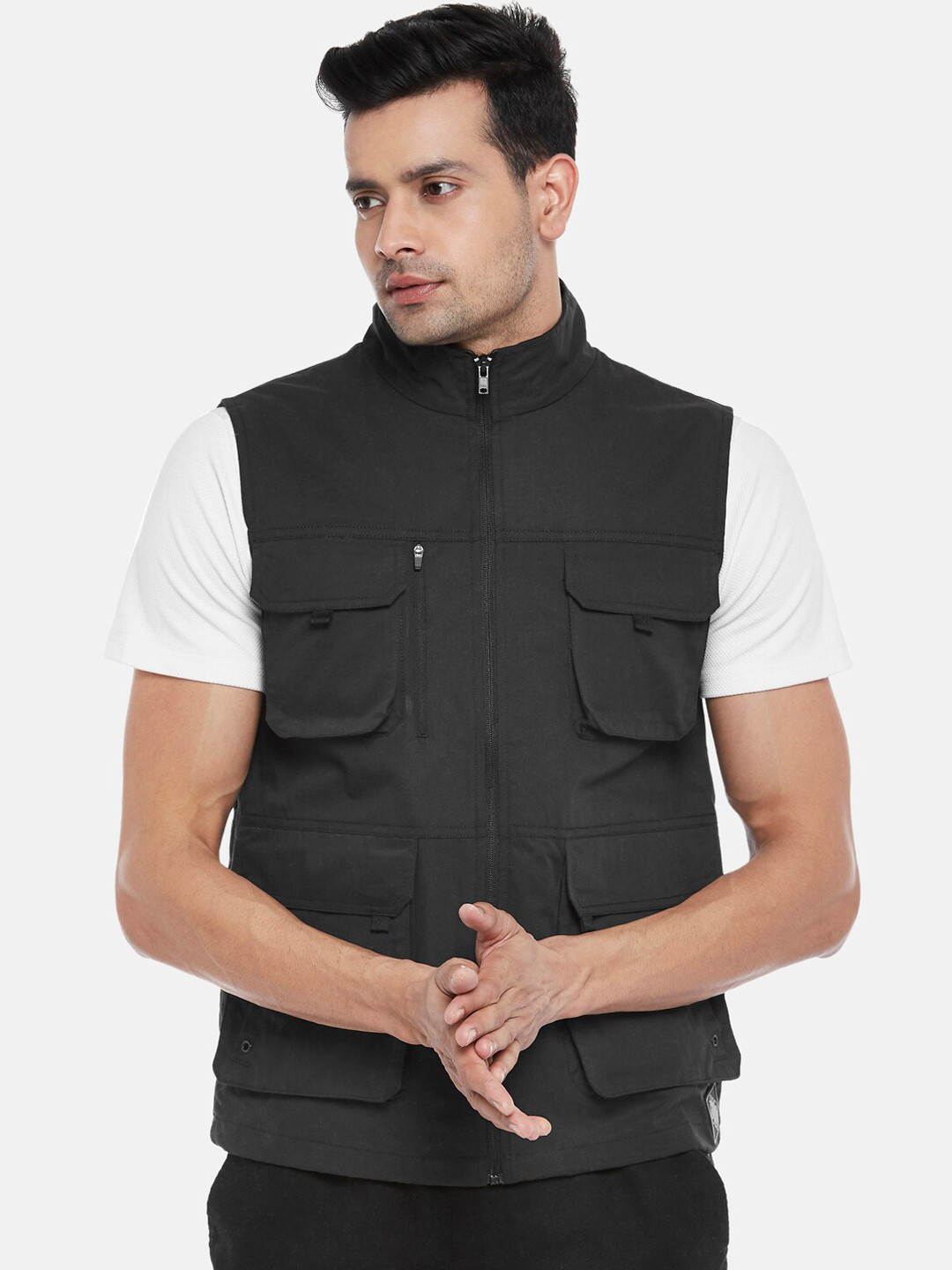 Buy Urban Ranger By Pantaloons Men Black Denim Jacket - Jackets for Men ...