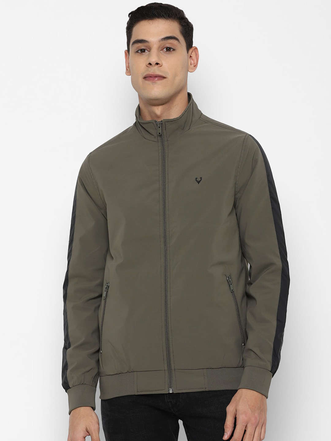 Buy Allen Solly Men Olive Green Sporty Jacket - Jackets for Men ...