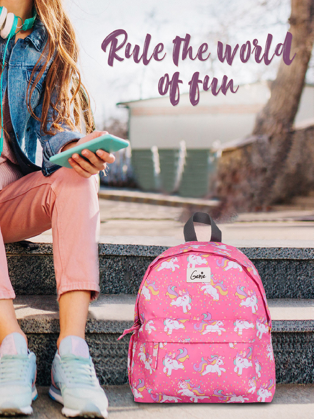 Buy Genie Unisex Graphic Print Casual Backpack 13 L - Backpacks for ...