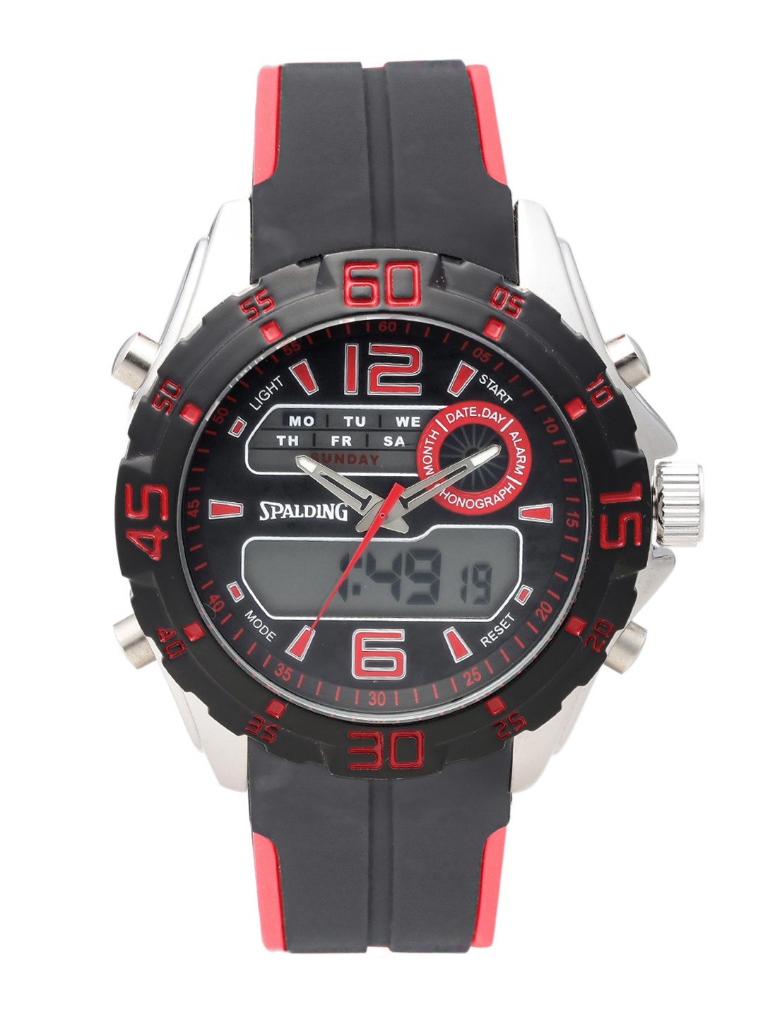 Buy Spalding Men Black Multifunction Analogue & Digital Watch SP 051 ...