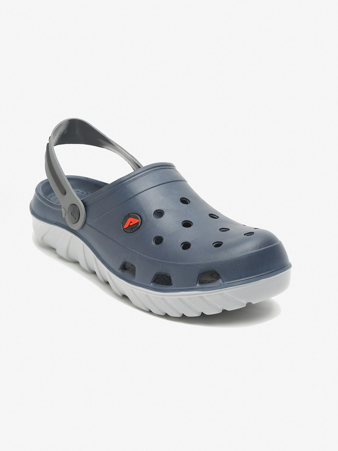 Buy Adda Men Navy Blue & Grey Rubber Clogs - Flip Flops for Men ...