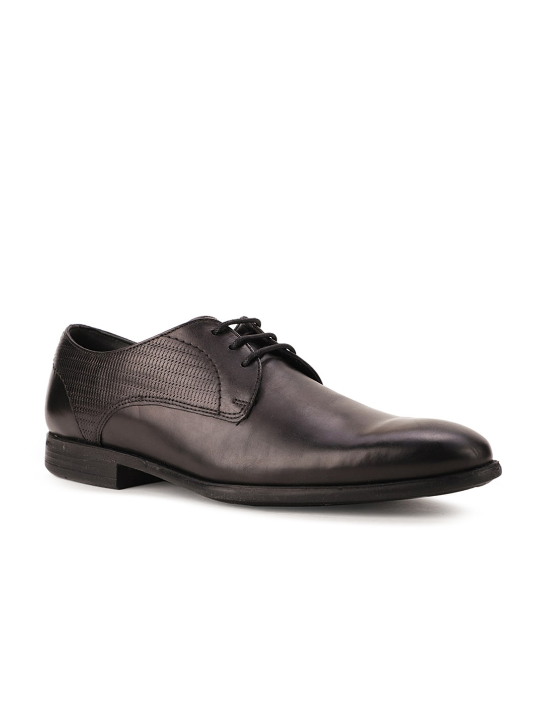 Buy Bata Men Black Solid Leather Formal Derbys - Formal Shoes for Men ...