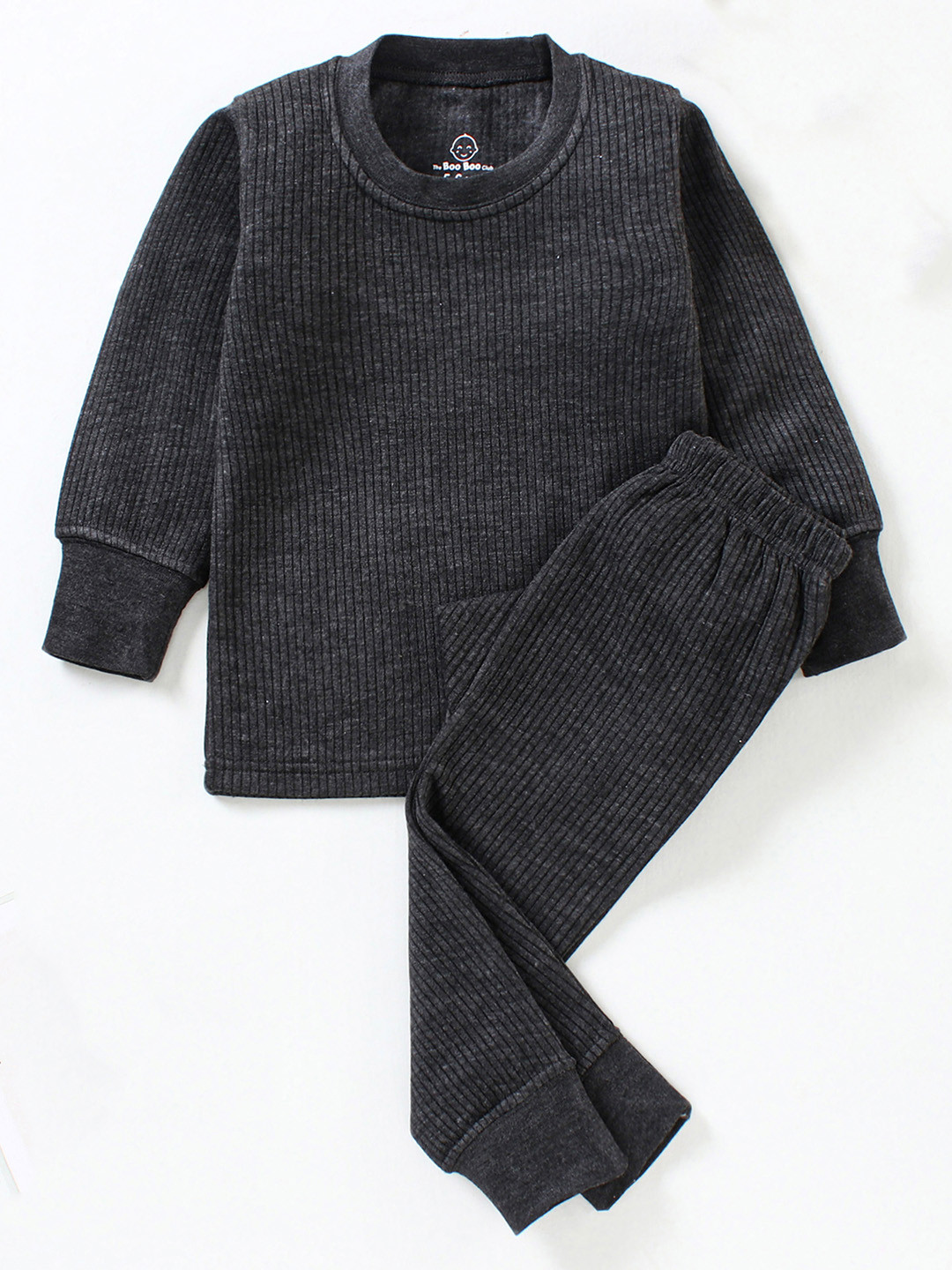 Buy The Boo Boo Club Kids Black Cotton Thermal Set - Thermal Set for ...