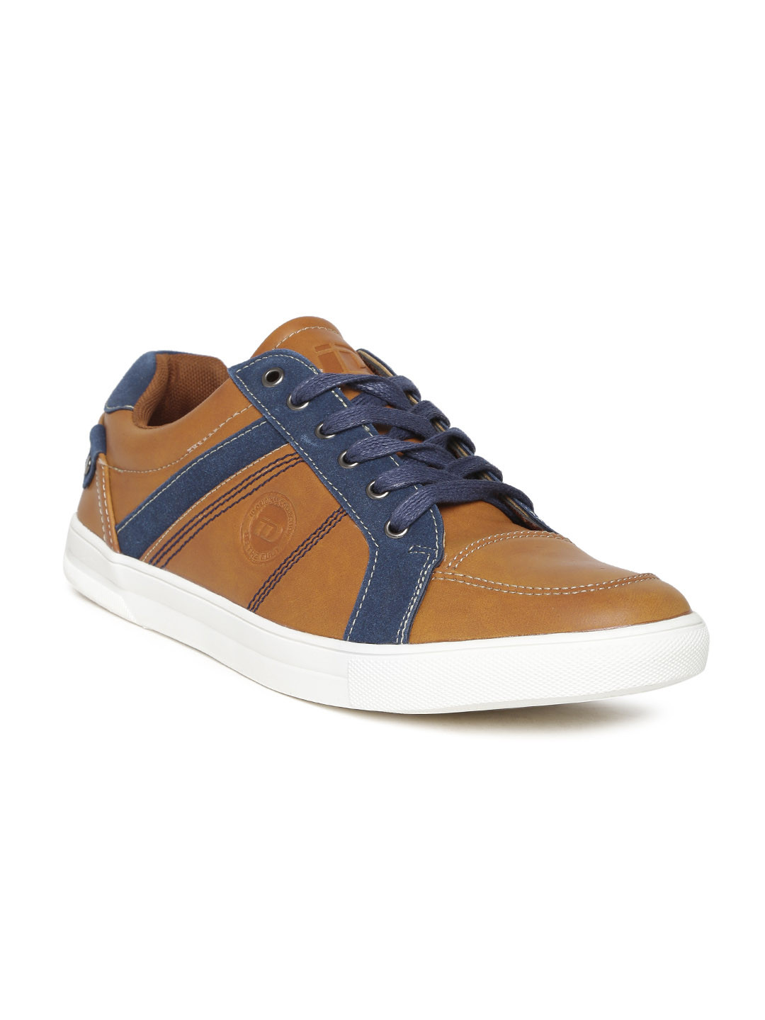 Buy ID Men Tan Brown Solid Regular Sneakers - Casual Shoes for Men ...