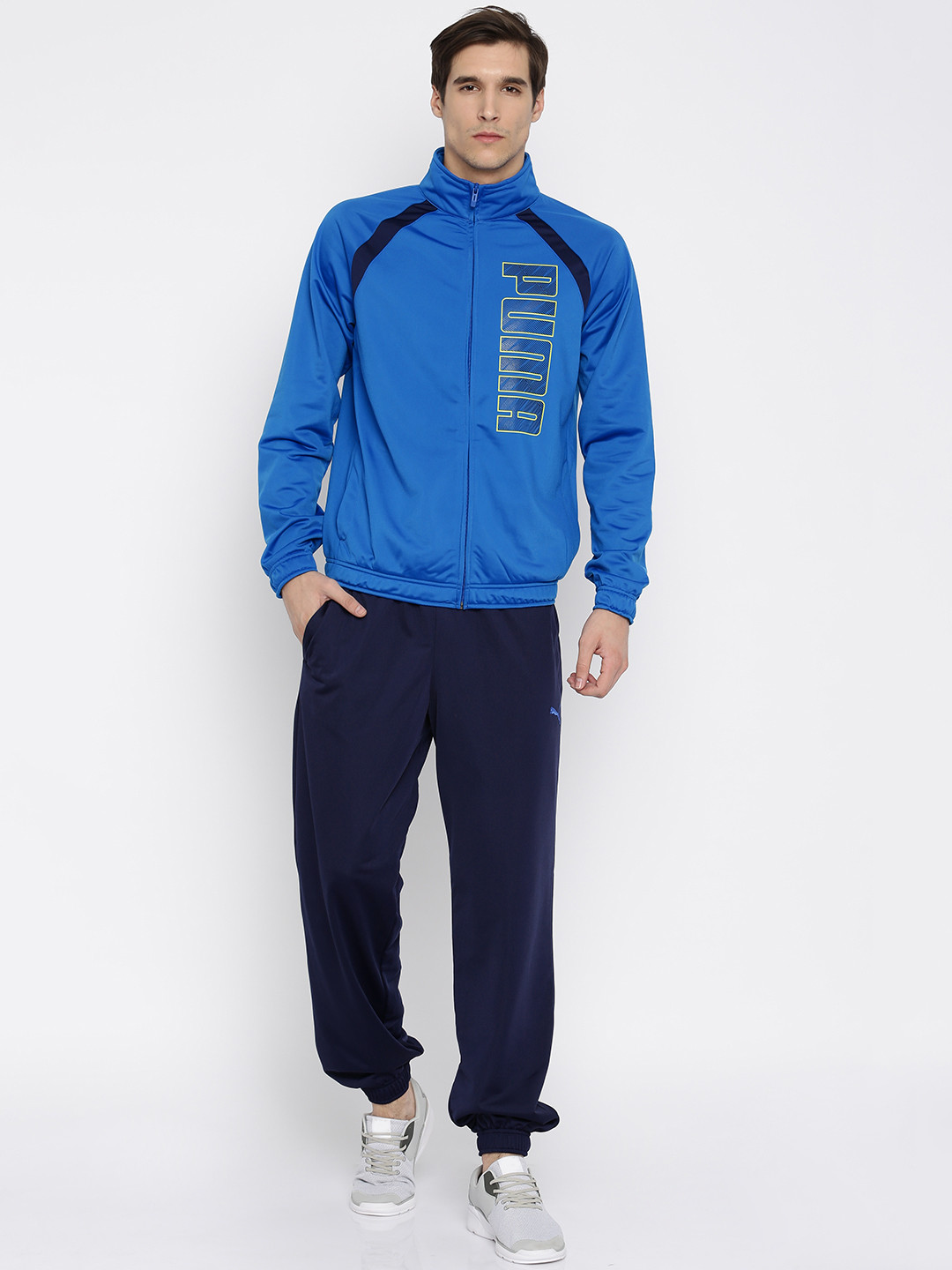 Buy Puma Blue Printed Tracksuit - Tracksuits for Men 1645038 | Myntra