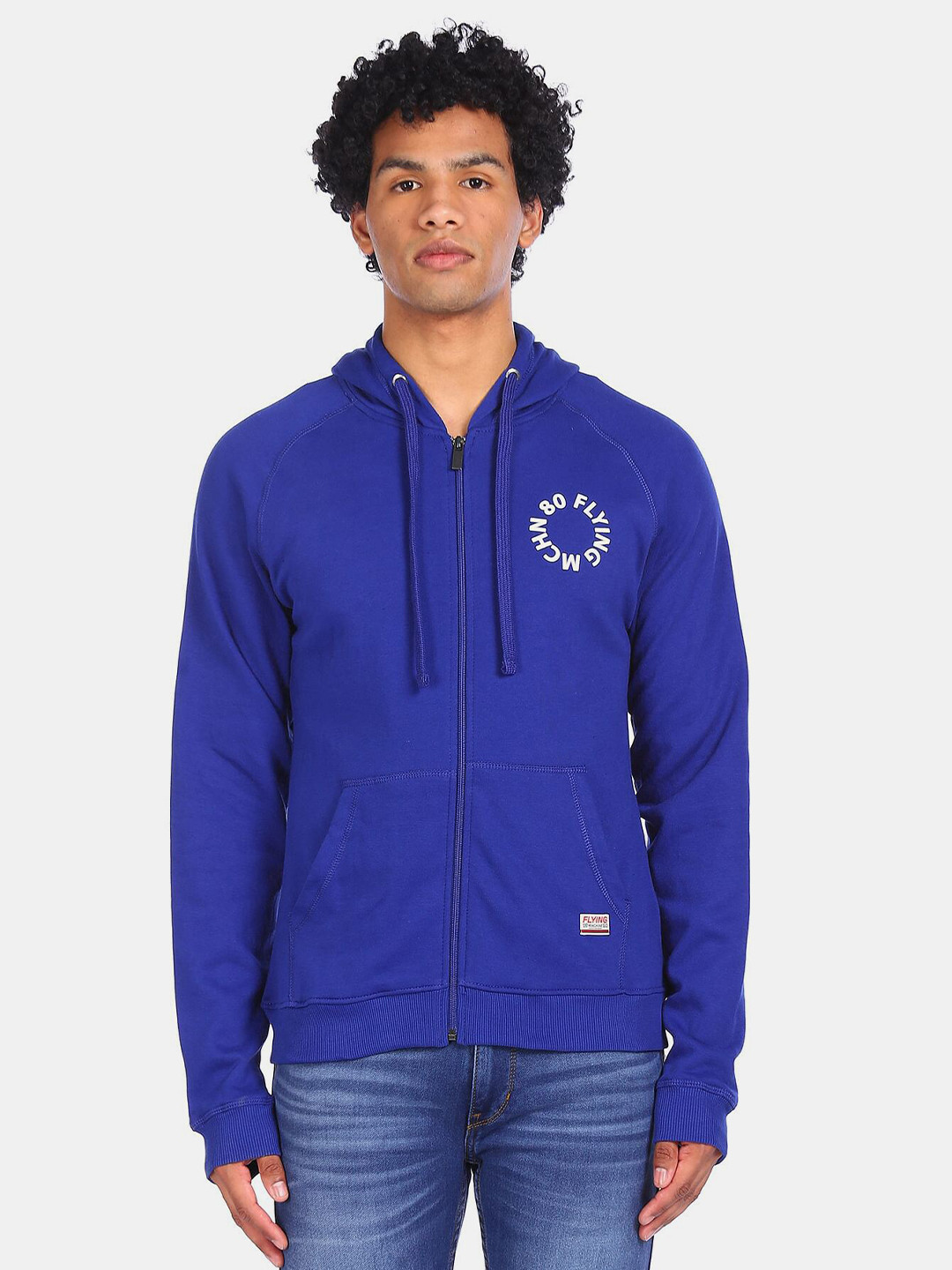 Buy Flying Machine Men Blue Hooded Sweatshirt - Sweatshirts for Men ...