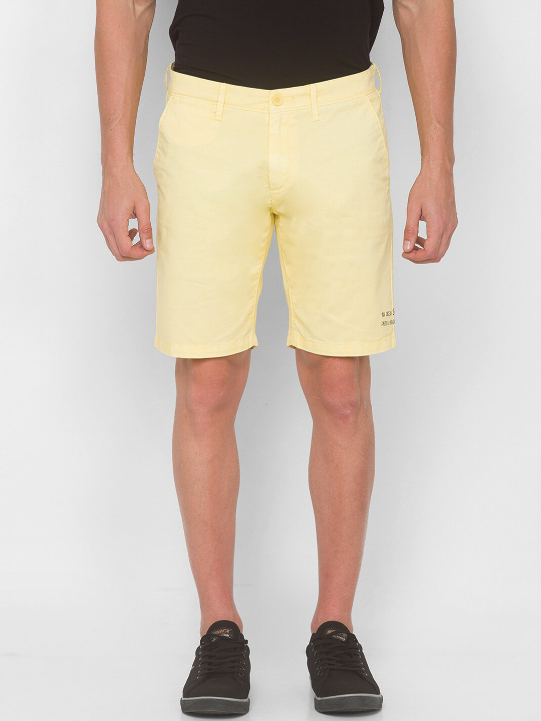 Buy SPYKAR Men Yellow Solid Mid Rise Shorts - Shorts for Men 16453732 ...