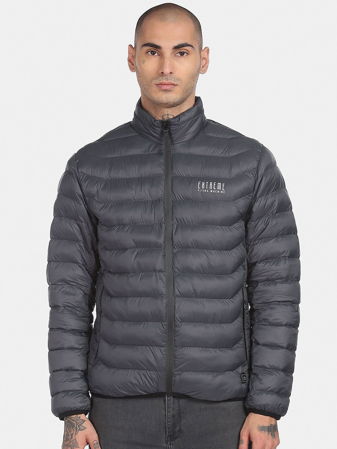 Buy Flying Machine Men Grey Puffer Jacket - Jackets for Men 16457946 ...