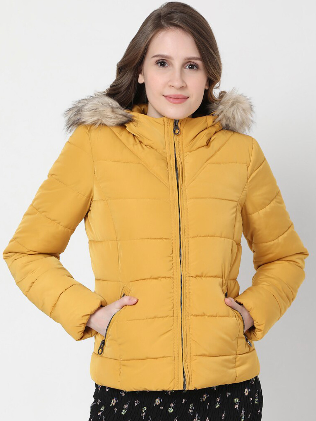 Buy Vero Moda Women Yellow Padded Jacket - Jackets for Women 16465048 ...