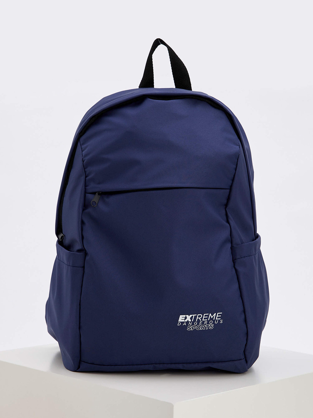 Buy DeFacto Men Navy Blue Solid Backpack 20 L - Backpacks for Men ...