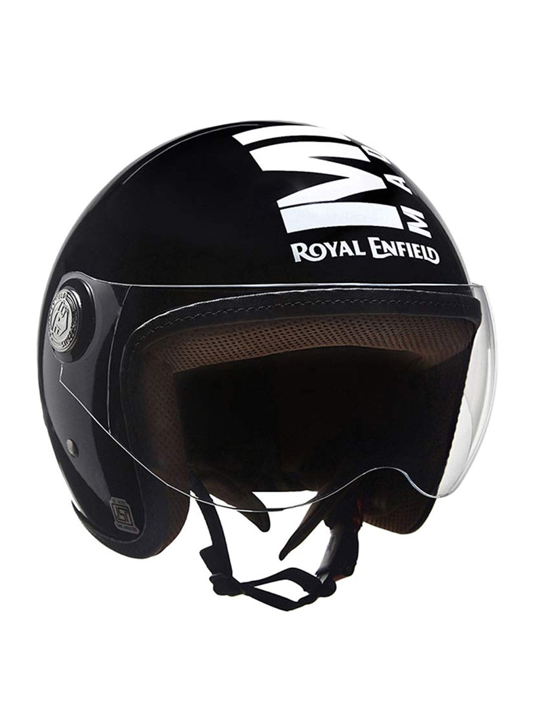 Buy Royal Enfield Black Printed Open Face Helmet - Helmets for Unisex ...