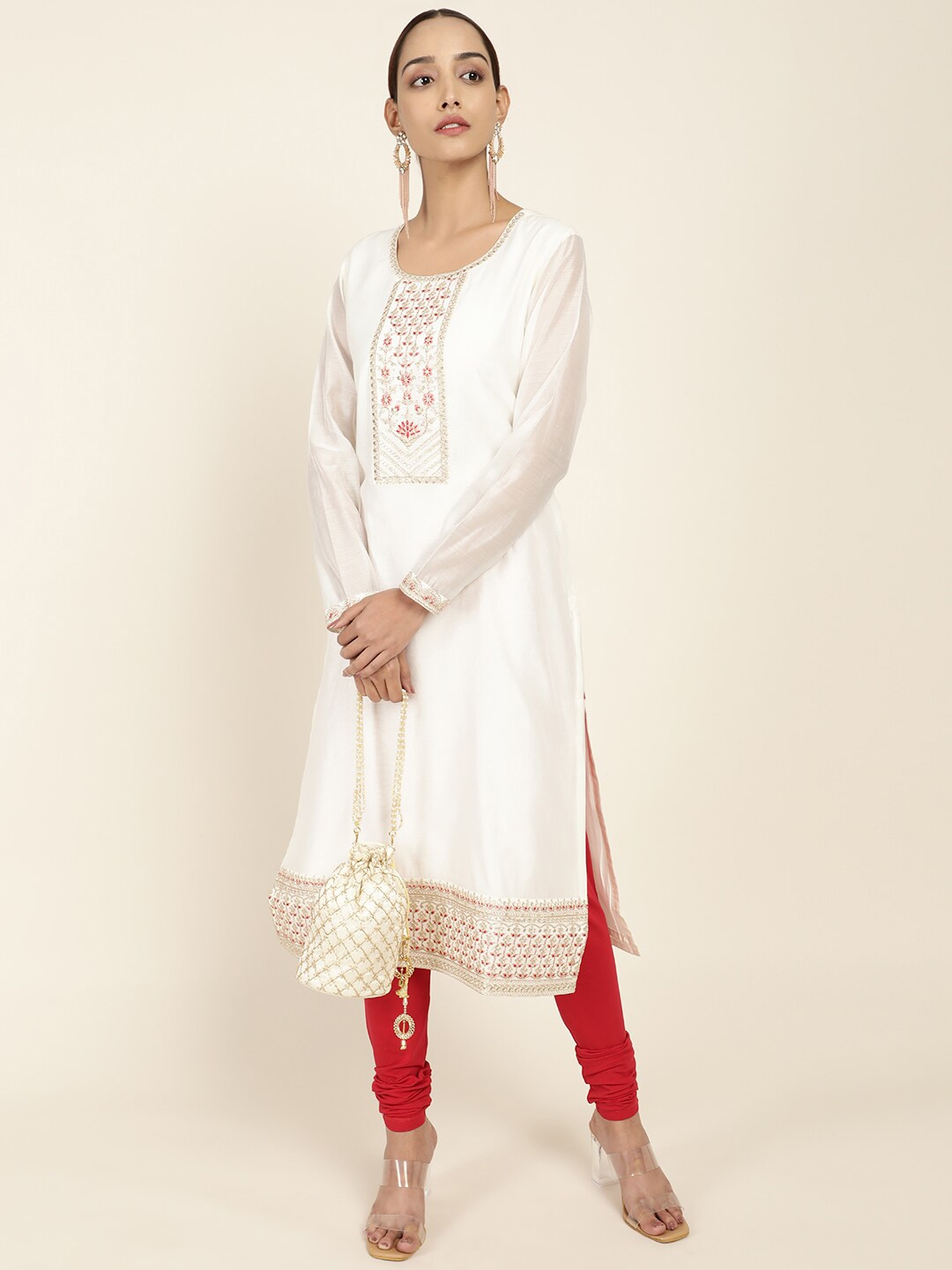Buy Soch Women Cream Coloured Embroidered Chanderi Silk Kurta - Kurtas ... Buy Soch Women Cream Coloured Embroidered Chanderi Silk Kurta - Kurtas ...