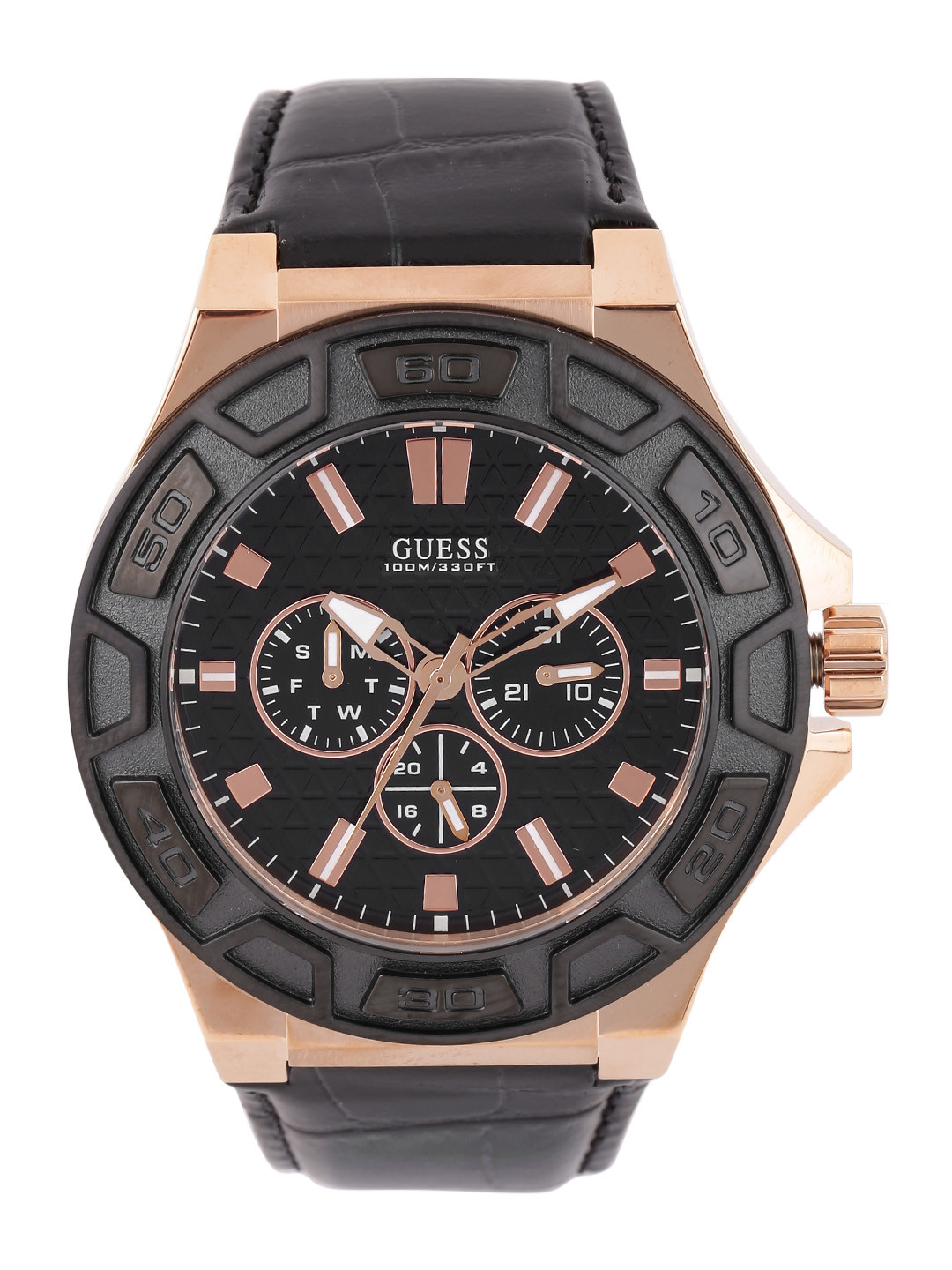Buy GUESS Men Black Textured Dial Watch W0674G6 - Watches for Men ...