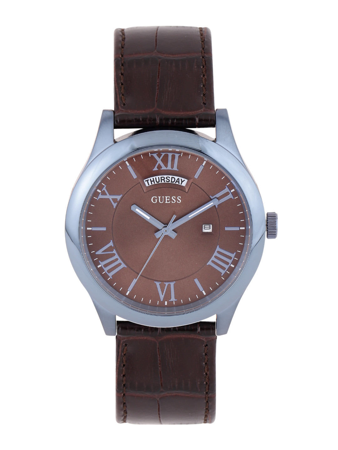 Buy GUESS Men Brown Dial Watch W0792G6 - Watches for Men 1647359 | Myntra