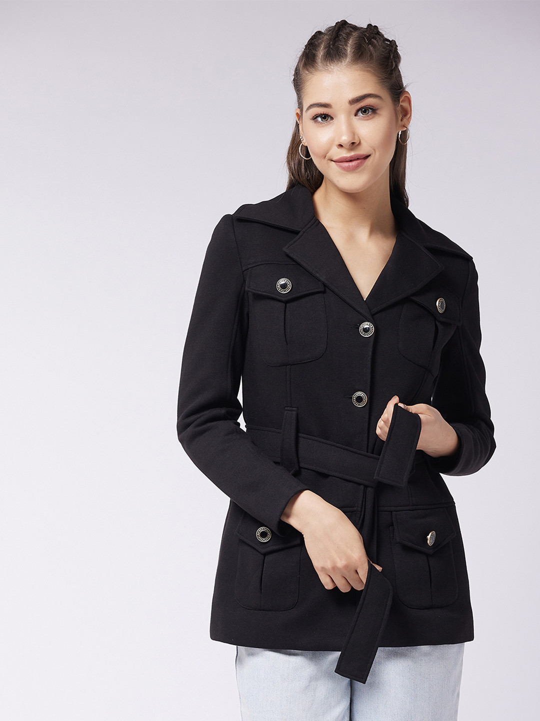 Buy Miss Chase Women Black Tailored Jacket - Jackets for Women 16478922 ...