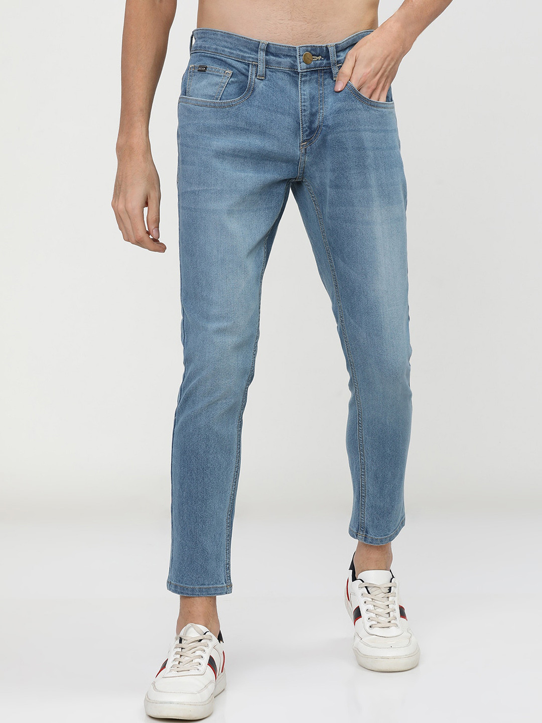 Buy KETCH Men Blue Tapered Fit Stretchable Jeans - Jeans for Men ...