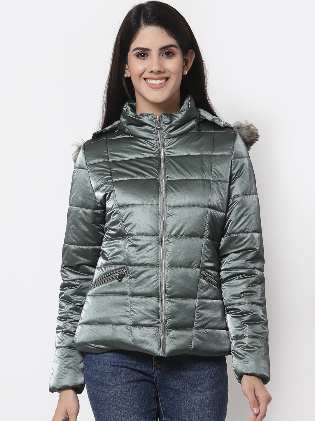 Buy Juelle Women Green Parka Jacket - Jackets for Women 16487828 | Myntra