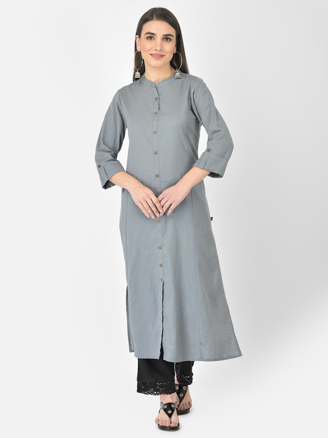 Buy Pistaa Women Grey Kurta - Kurtas for Women 16493972 | Myntra