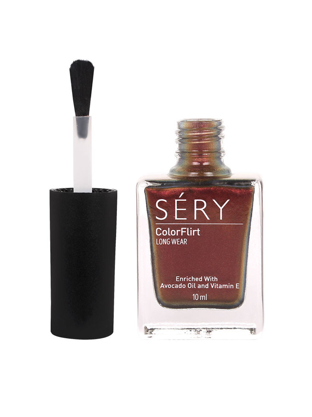 Buy SERY Color Flirt Long Wear Color Shifting Nail Paint 10 Ml Brown ...