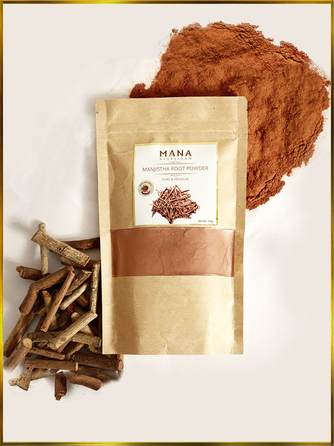 Buy MANA AYURVEDAM Brown Majistha Root Powder 100g - Hair Masks for ...