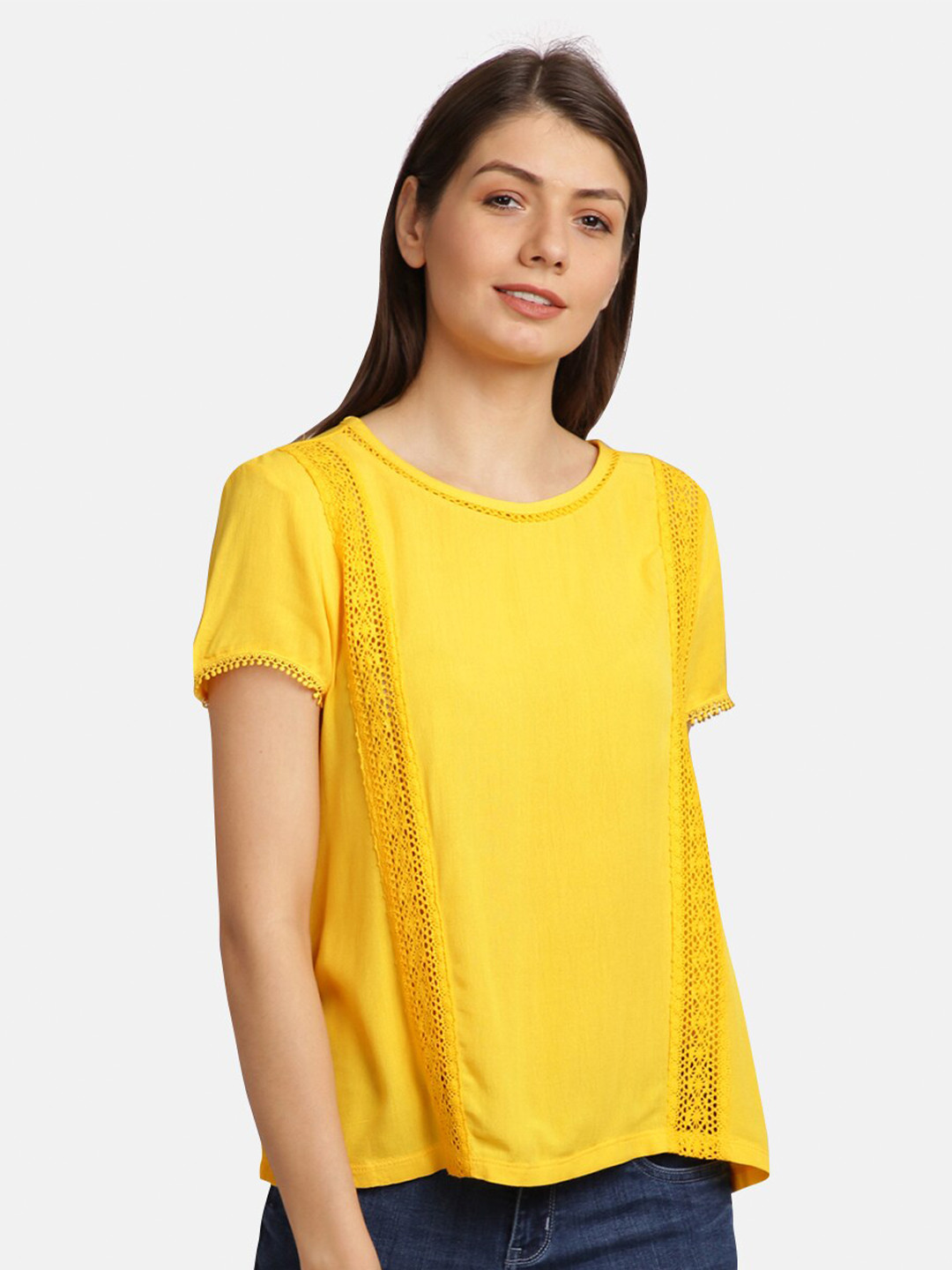 Buy UrGear Yellow Regular Solid Top - Tops for Women 16496386 | Myntra