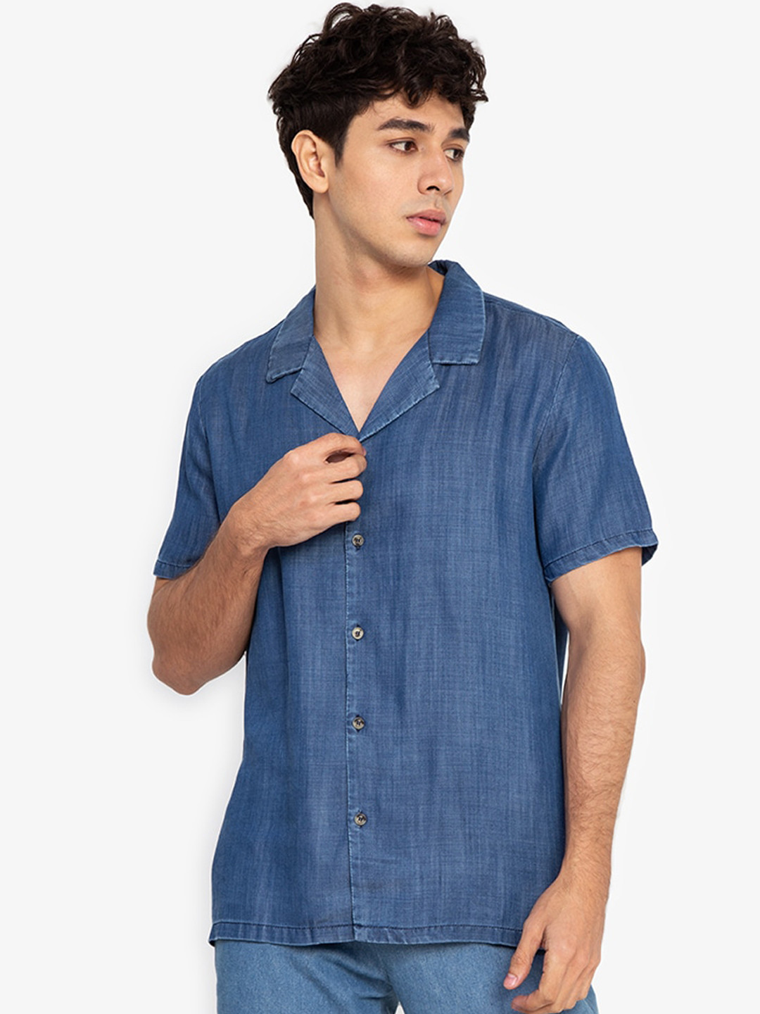 Buy ORIGIN BY ZALORA Men Blue Casual Shirt - Shirts for Men 16497190 ...