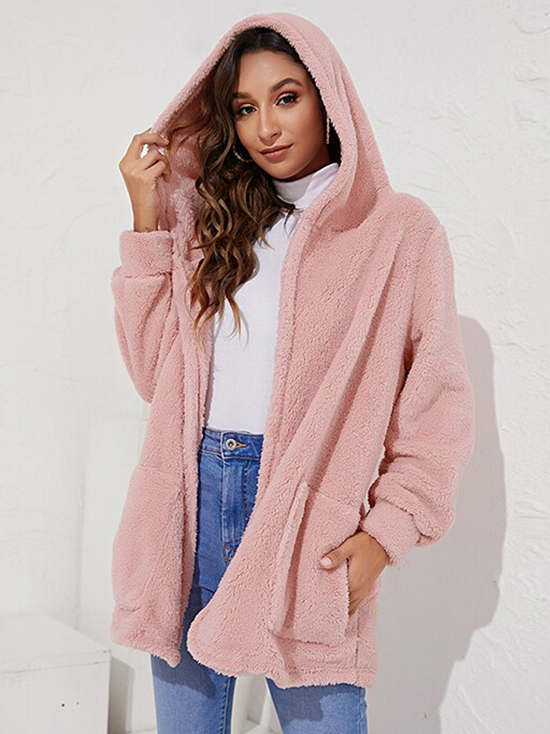 Buy BoStreet Women Beige Longline Tailored Jacket With Patchwork ...