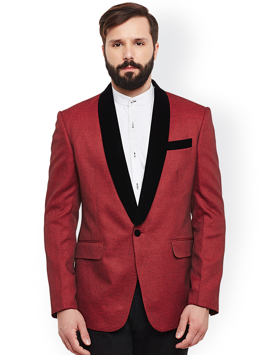Buy Alvin Kelly Red Single Breasted Tuxedo Blazer - Blazers for Men ...