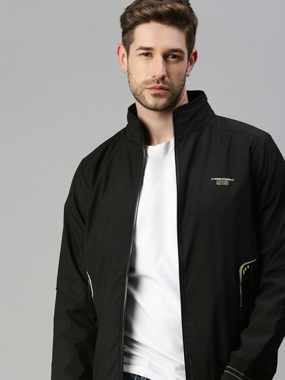 Buy SHOWOFF Men Black Lightweight Tailored Jacket - Jackets for Men ...
