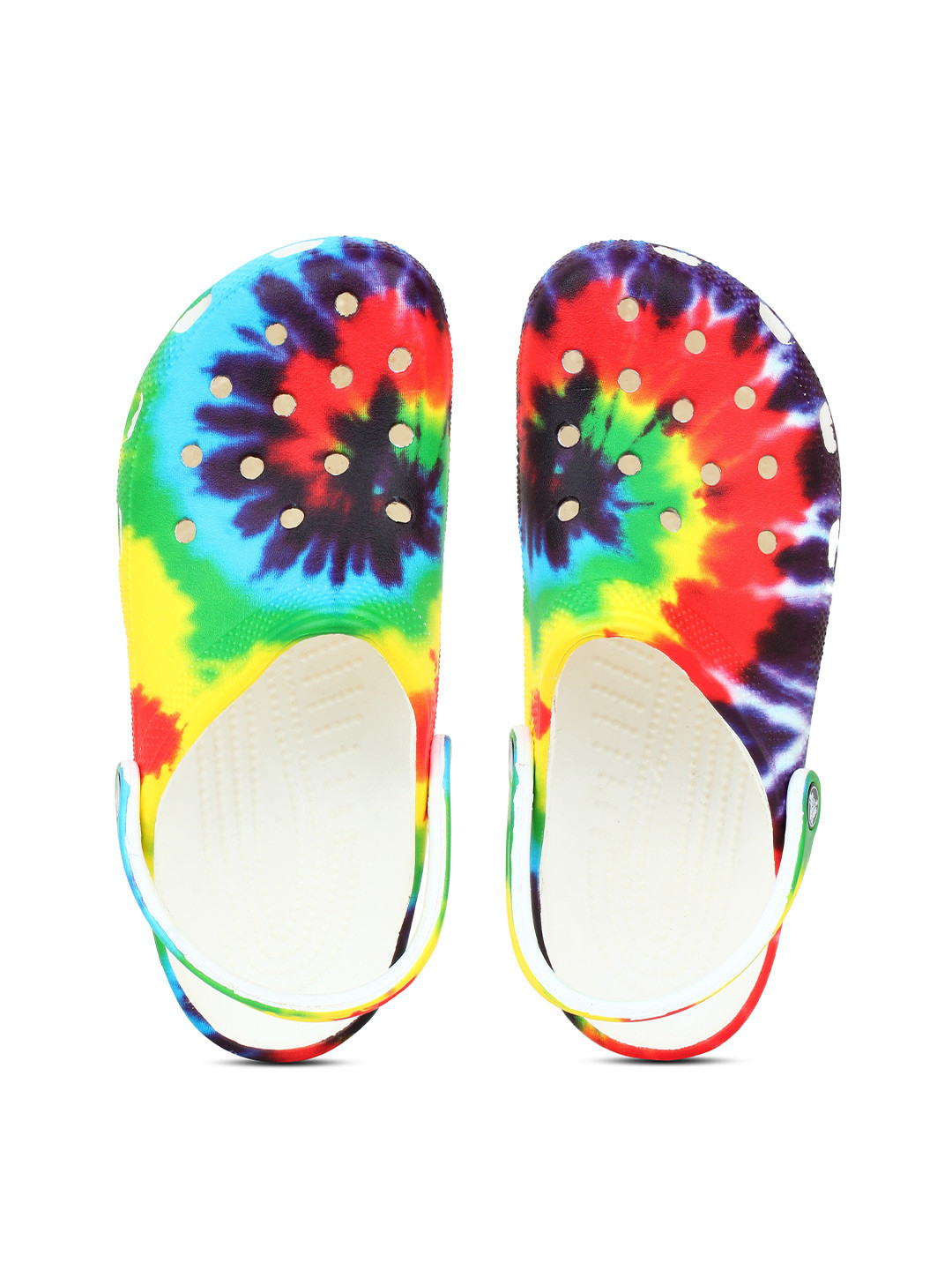 Buy Crocs Unisex Blue & Yellow Printed Croslite Clogs - Flip Flops for ...