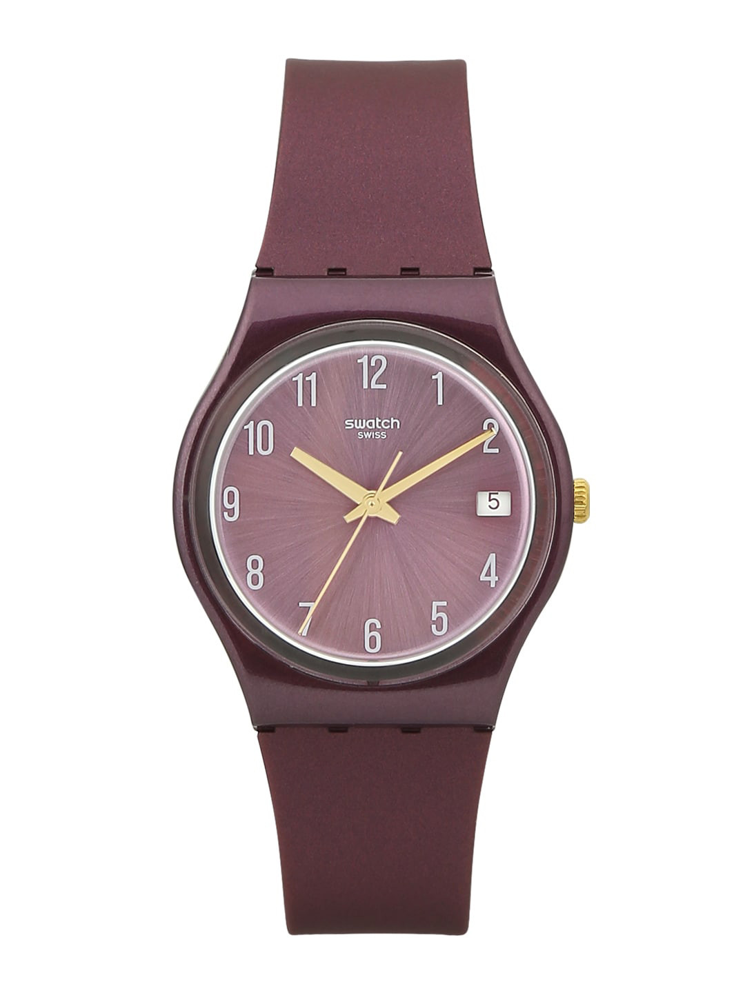 Buy Swatch Unisex Purple Skeleton Dial & Purple Straps Analogue Watch ...